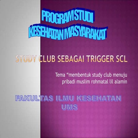 Konsep club study SCL | PPTX
