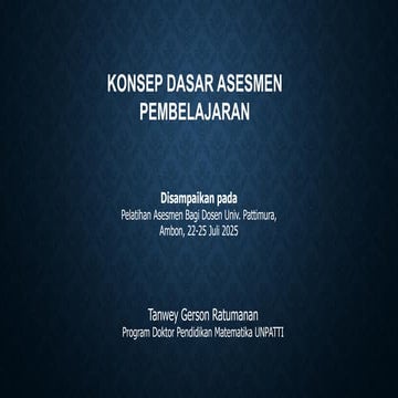 Konsep Dasar ASESMEN OBE PENDIDIKAN TINGGI | PDF
