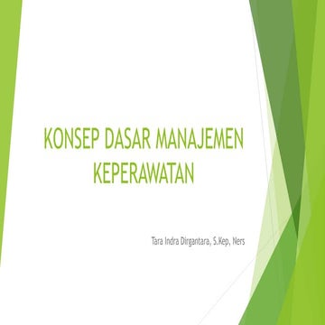 Konsep dasar manajemen keperawatan | PPTX
