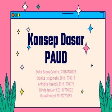 Konsep Dasar Paud Pendidikan Anak Usia Dini - 2021 | PDF