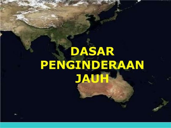 Penginderaan jauh atau Remote sensing Penginderaan Jauh Satelit ...