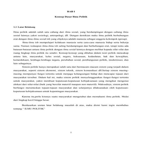 Konsep dasar politik | PDF