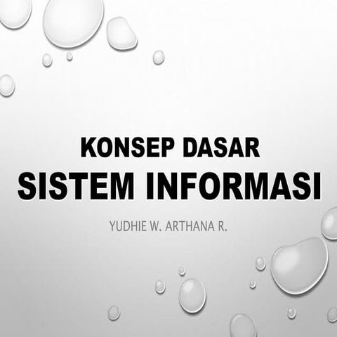 Konsep dasar sistem informasi | PPT
