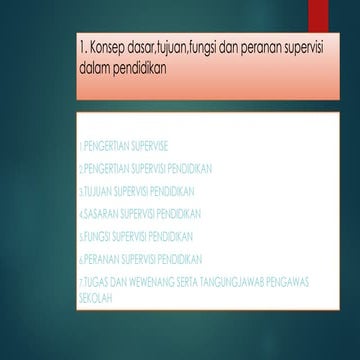 Konsep dasar,tujuan,fungsi dan peranan supervisi dalam pendidikan.pptx