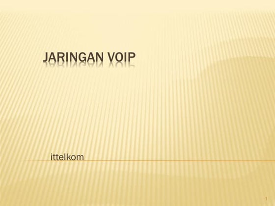 VoIP (Voice Over Internet Protocol) | PPTX