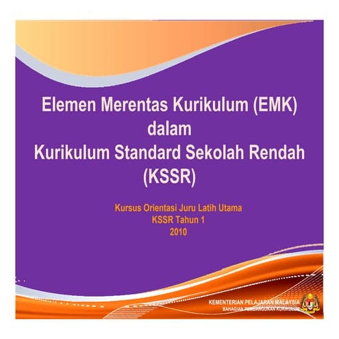 Konsep elemen merentas kurikulum | PDF