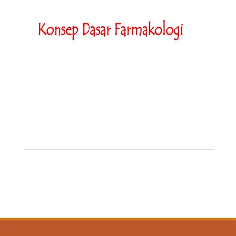 Konsep dasar dan pengantar Farmakologi umum | PPT