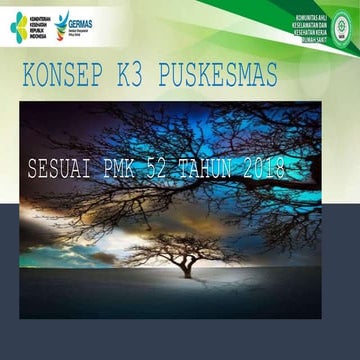 KONSEP K3 PUSKESMAS SESUAI PMK 52 THN 2018.pptx