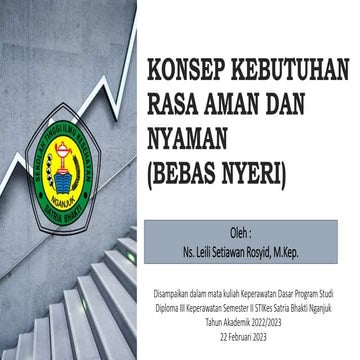 KONSEP KEBUTUHAN RASA AMAN DAN NYAMAN (BEBAS NYERI).pptx