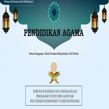 Keimanan dan Ketaqwaan Kepada Tuhan Yang Maha Esa | PPTX