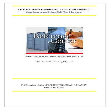 Konsep layanan referensi website | DOC