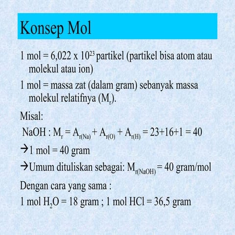 Konsep mol | PPT