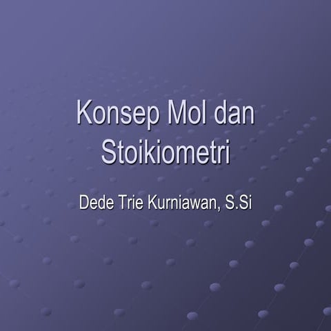 Konsep mol dan stoikiometri | PPT