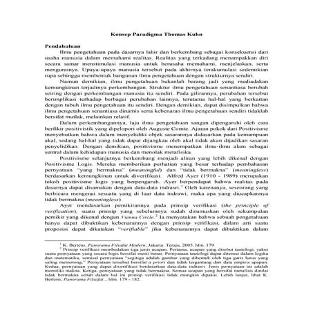 Konsep paradigma thomas kuhn | PDF