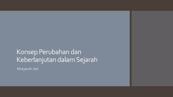 Konsep manusia, ruang dan waktu dalam sejarah | PDF