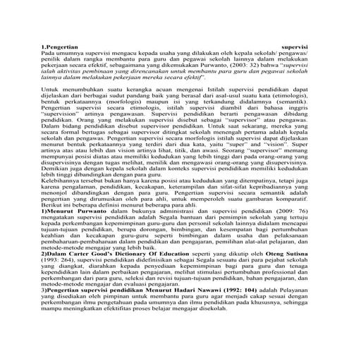 Konsep supervisi | DOCX