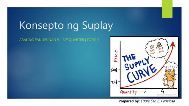 Elasticity of Supply (Filipino) | PPTX