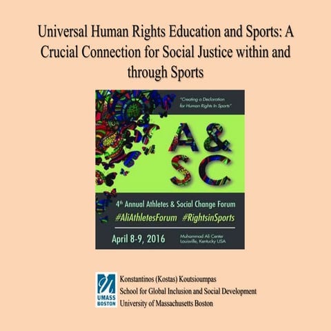 Universal Human Rights Education and Sports | PPTX