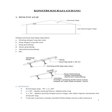 Konstruksi gudang-baja | PDF