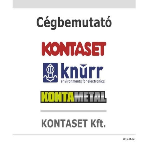 KONTASET Kft. Cégbemutató 2015 | PPTX