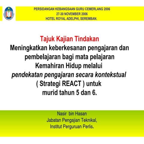 Kontekstual react | PPT