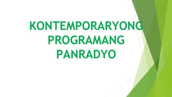 Broadcast media radyo | PPTX