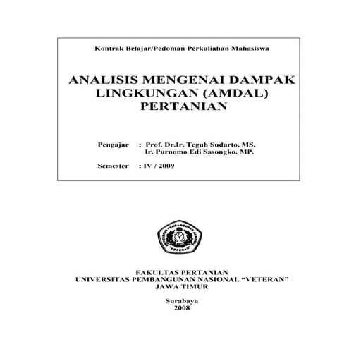Kontrak kuliah amdal | DOC
