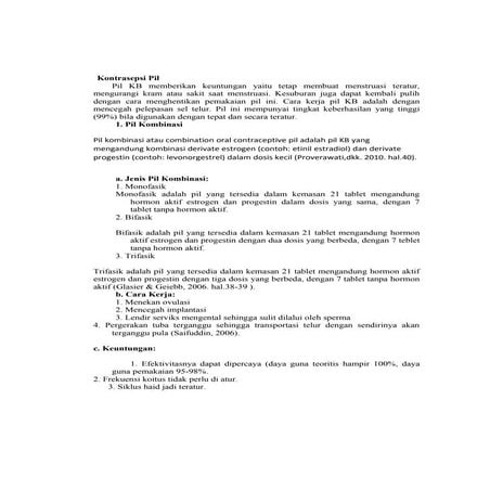 Kontrasepsi pil | PDF
