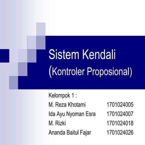Kontroler proporsional | PPT