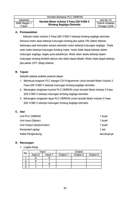 Kontrol plc smkn 1 tuban 14.2 | DOCX