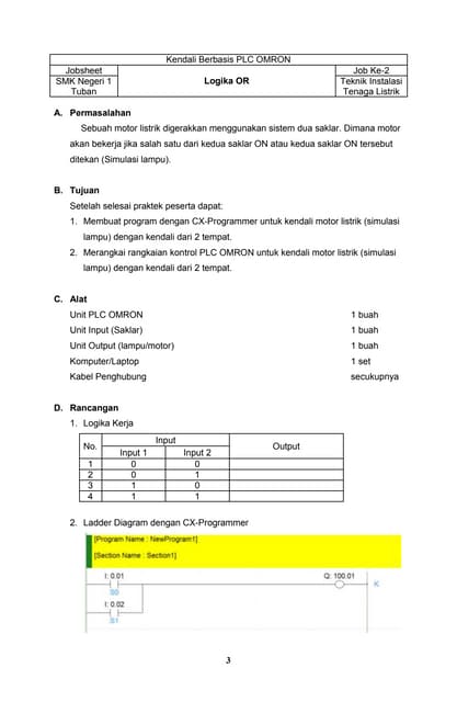 Kontrol plc smkn 1 tuban 7.2 | PDF