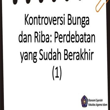 Kontroversi bunga dan riba (1) | PPTX