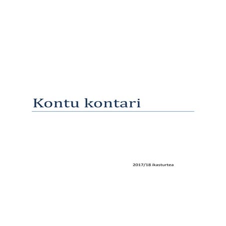 Kontu kontari | PDF
