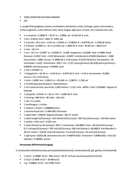 Civil Engineering Unit Conversions Pdf