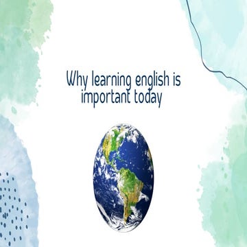 Why learning Englisch is so important today | PDF