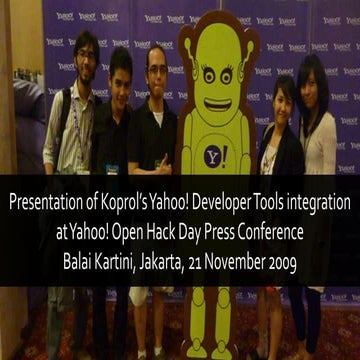 Koprol & Yahoo! APIs | PPT