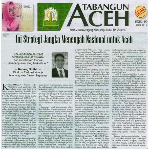 Rencana Pembangunan Nasional Provinsi Aceh 2015-2019 | PPT