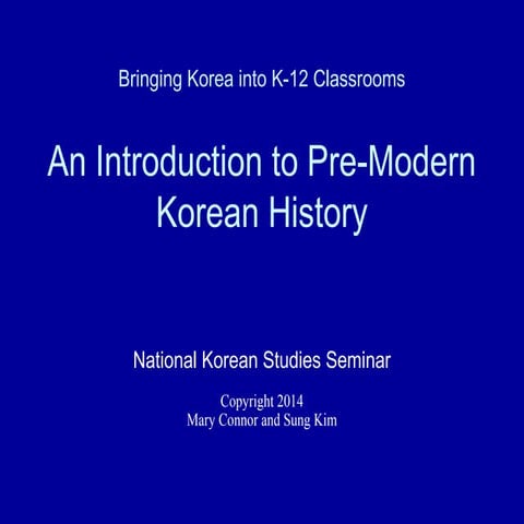 Korea ppt-pre-modern korea | PPT