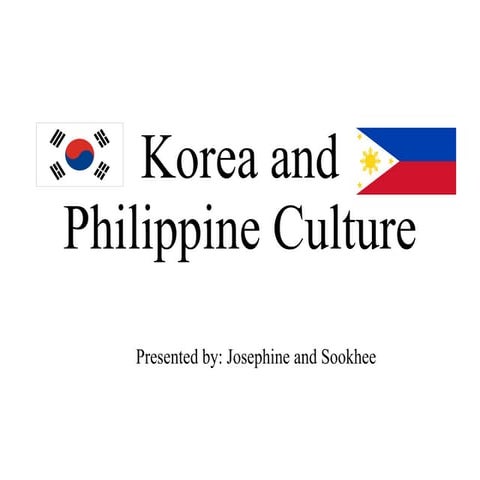 Korea and philippine culture | ODP