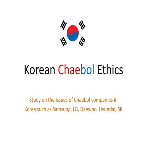 South Korean Chaebol ethics | PPTX