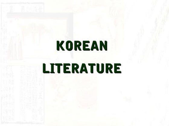 Chinese literature ppt | PPT