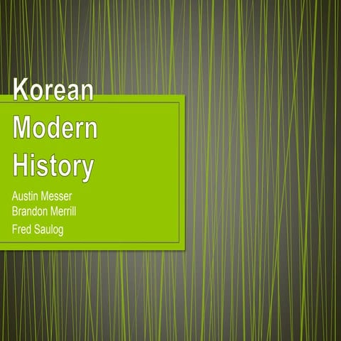 Korean Modern History PowerPoint | PPTX