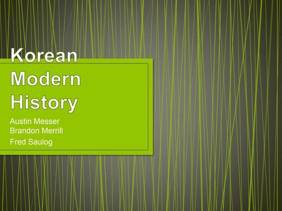 The Korean Dynasty Power Point | PPT