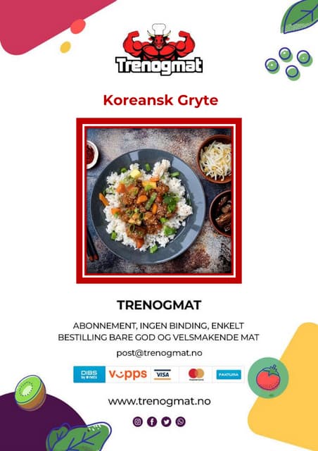 Grønn Curry Kylling Med Grønnsaker Og Ris - Trenogmat | PPT