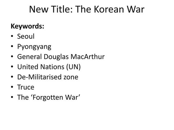 Korean war (ppt) | PPT