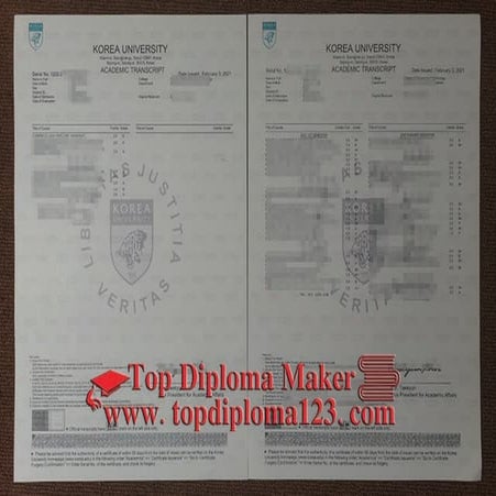 Korea university transcrip | PPT