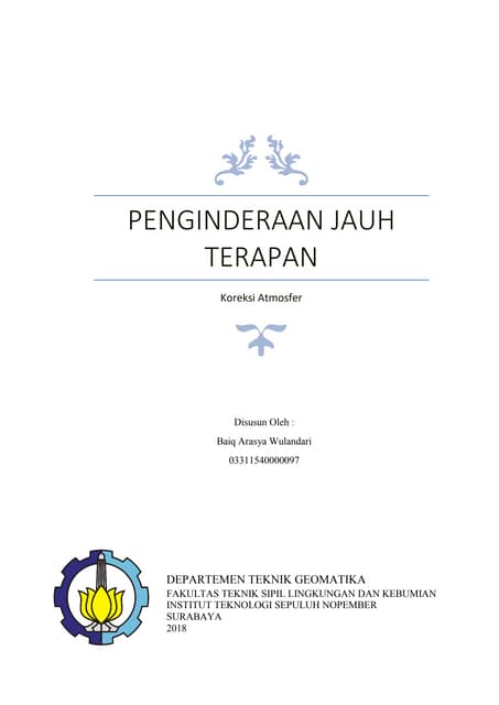 Tutorial Koreksi Atmosfer 6 SV | DOCX