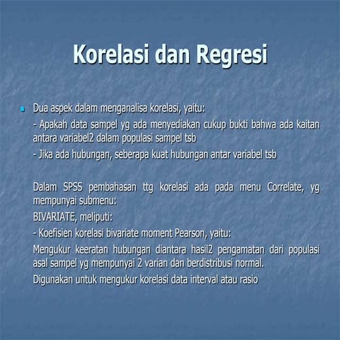 Korelasi dan regresi | PPSX