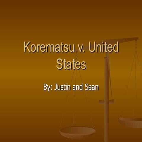 Korematsu v | PPT