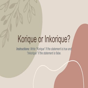 Korique-or-Inkorique-Game.pptx | Music | Entertainment